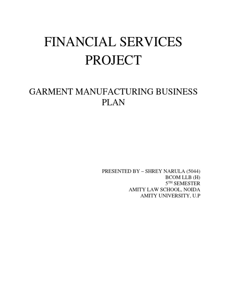 garment manufacturing business plan.docx | Marketing | Gap Inc.