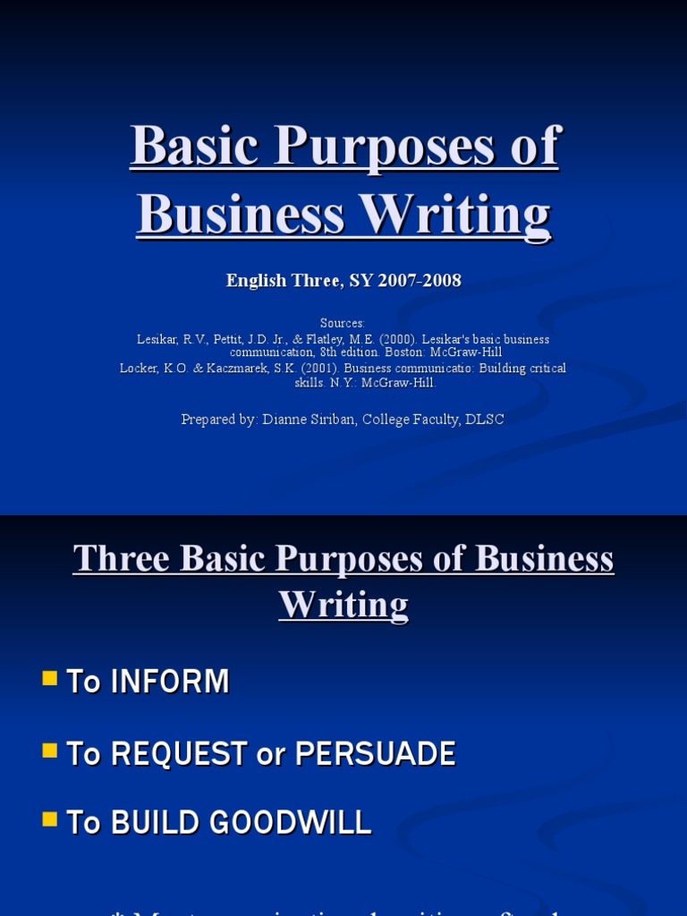 Basic Purposes of Business Writing 1424 | PDF | Paragraph | Microsoft Word