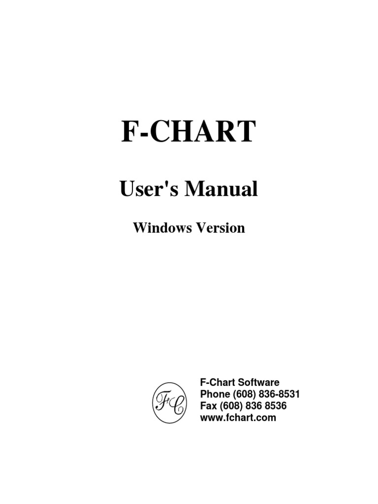 F-Chart: User's Manual | PDF | Menu (Computing) | Hvac