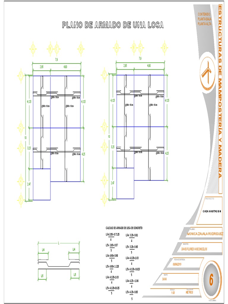 Plano de Armado de Una Losa | PDF