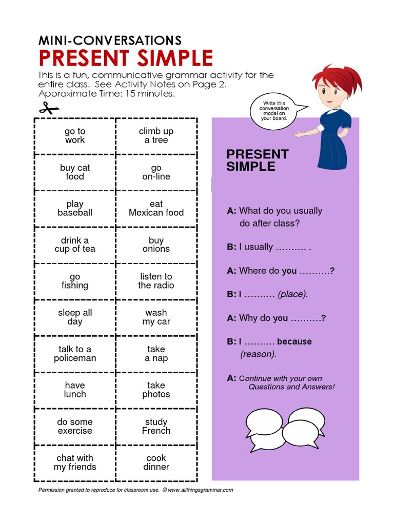 Conversation Present Simple | PDF | Semiotics | Psychological Concepts
