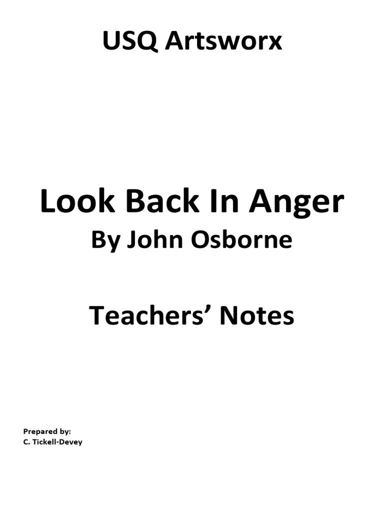 Notes On Look Back in Anger | PDF