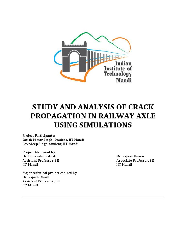 Study and Analysis of Crack Propagation in Railway Axle Using ...