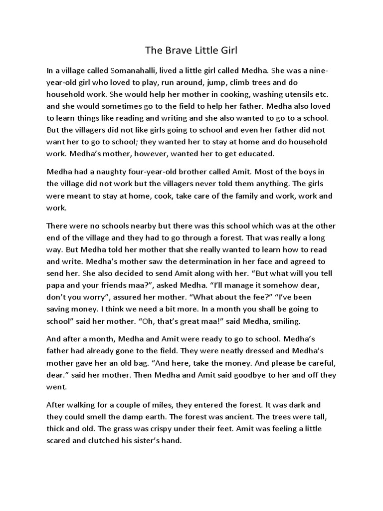 The Brave Little Girl | PDF | Religion & Spirituality | Poetry