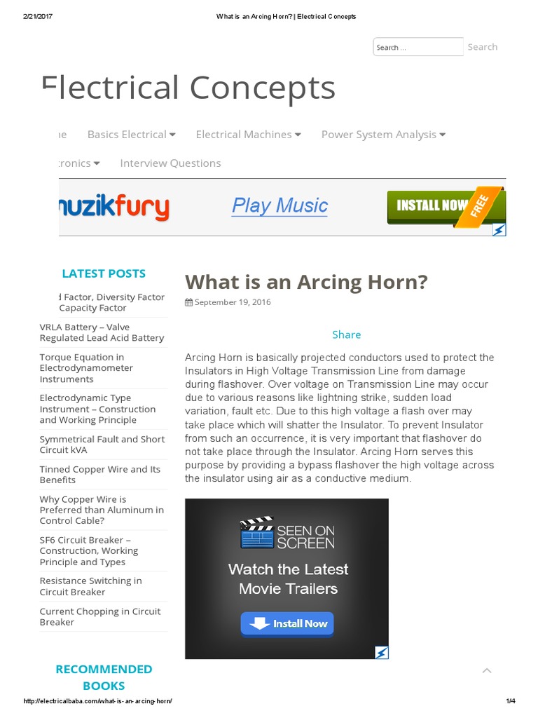 Arcing Horn | PDF | Physical Quantities | Electromagnetism