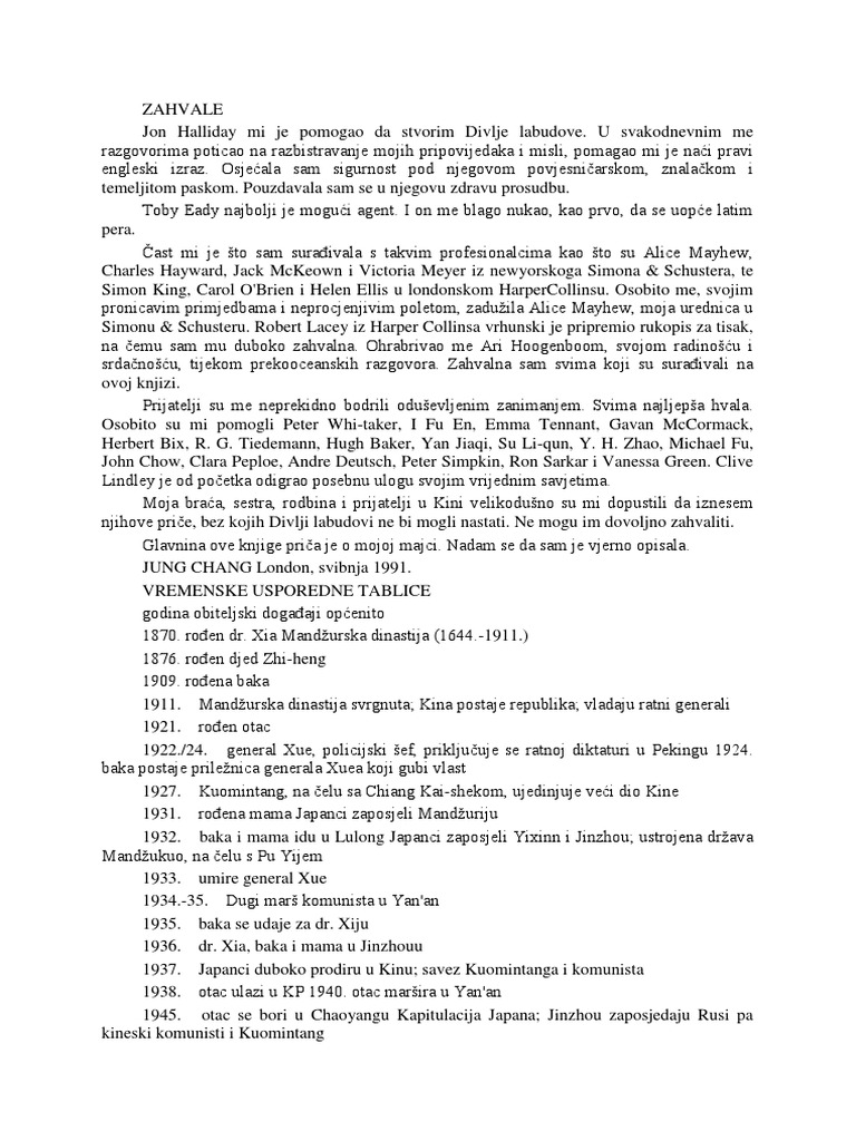 Jung Chang Divlji Labudovi | PDF