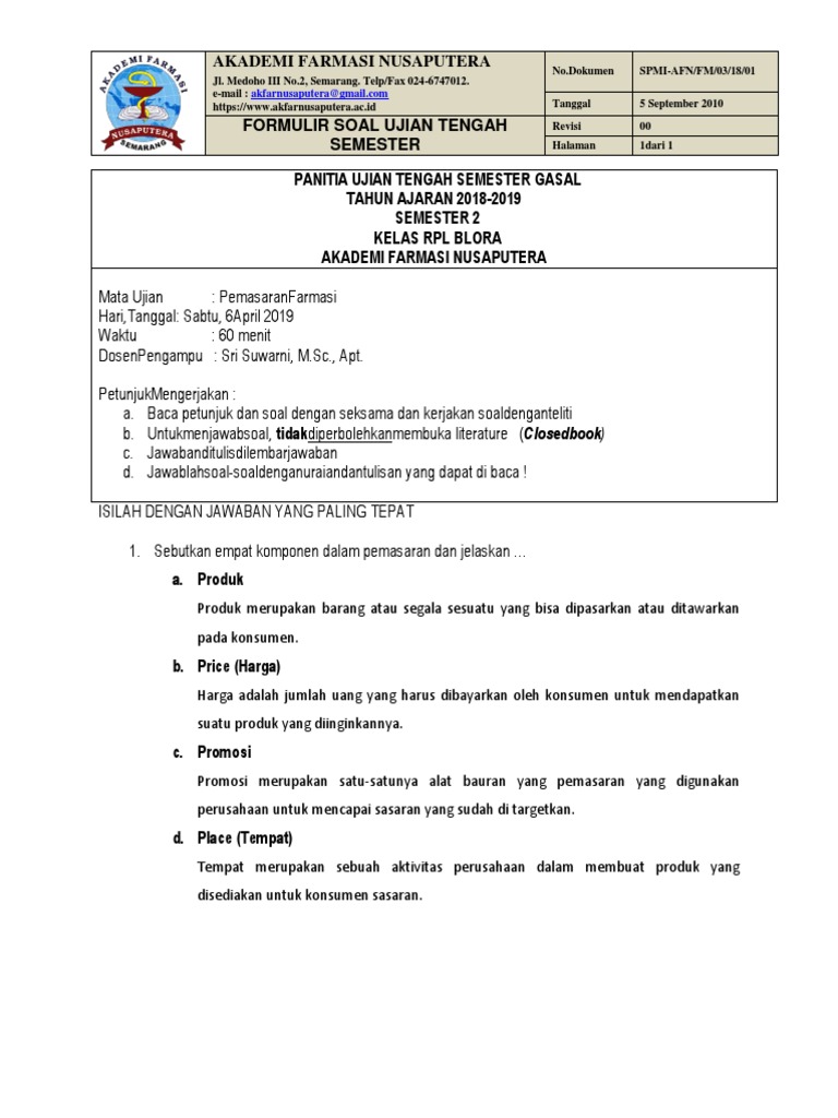 Soal Uts RPL 2019 | PDF