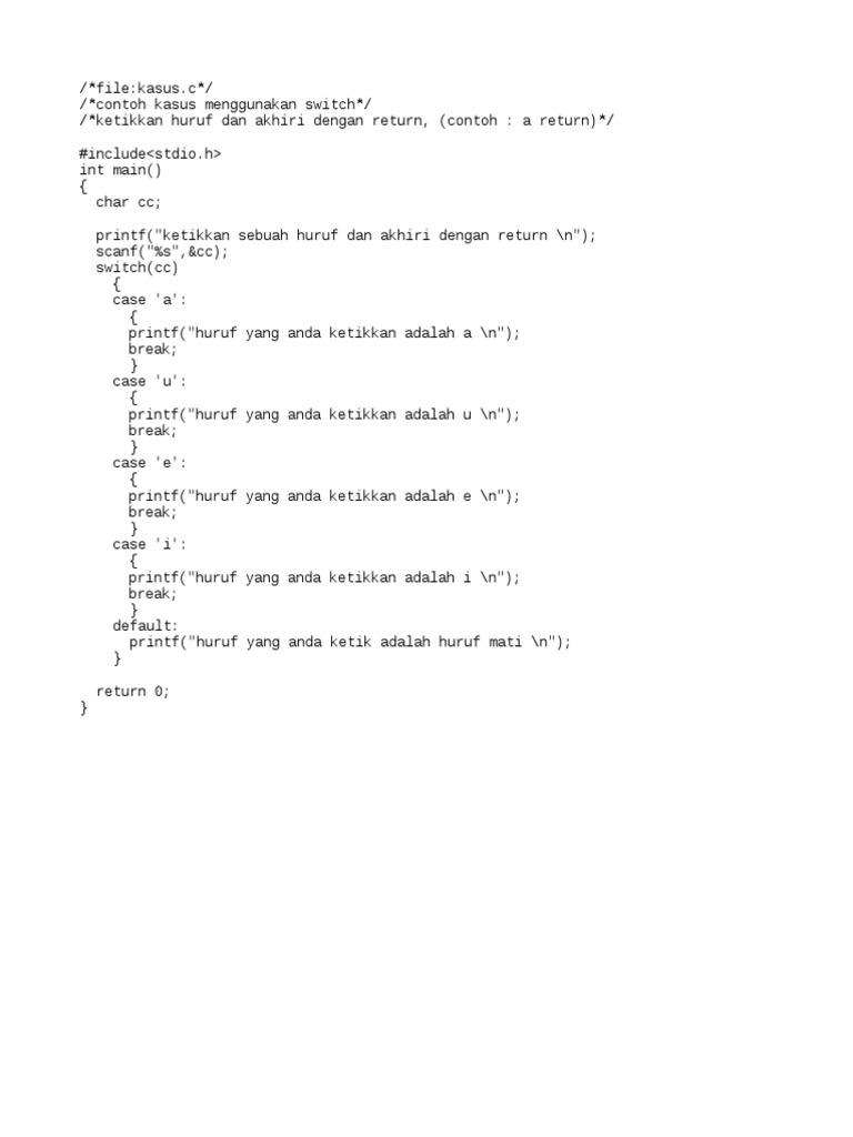 Contoh Switch | PDF | Komputer