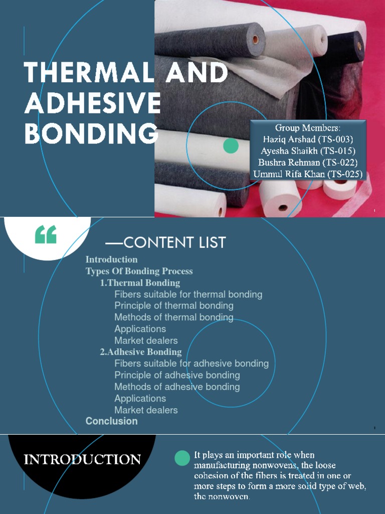 Thermal and Adhesive Bonding of Non-Wovens | Download Free PDF ...