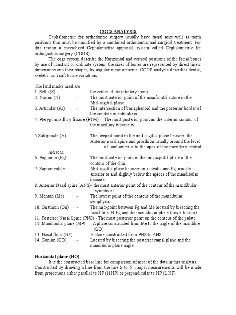 COGS Analysis | PDF | Anatomical Terms Of Location | Skull