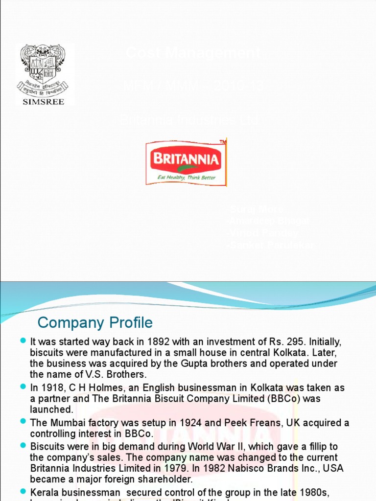 Britannia Industries Cost Management Analysis | PDF | Business | Economies