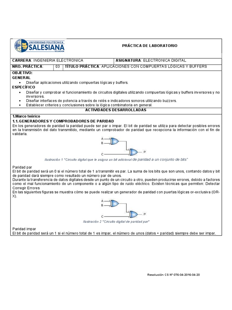 Aplicaciones de Compuertas Lógicas y Buffers | PDF | Relé | Ingeniería ...