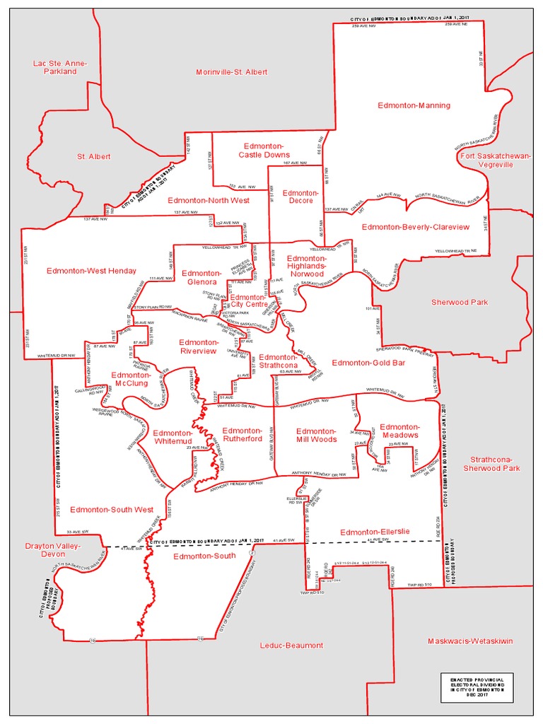 Map of Edmonton Ridings | PDF | Edmonton