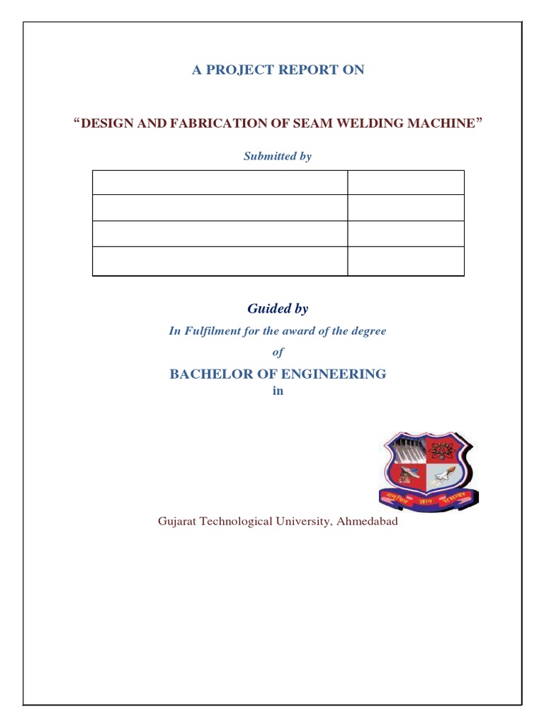 Seam Welding Machine Report | PDF | Welding | Construction