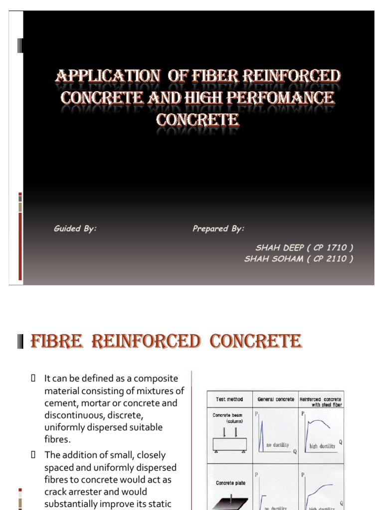 Applications of Fiber Reinforced Concrete | PDF | Concrete | Reinforced ...
