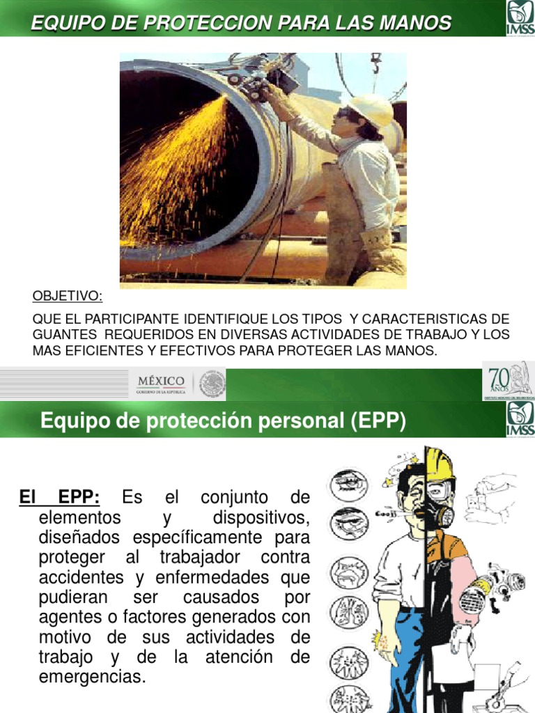 El EPP y La Proteccion de Las Manos-IMSS | PDF | Guante | Ácido