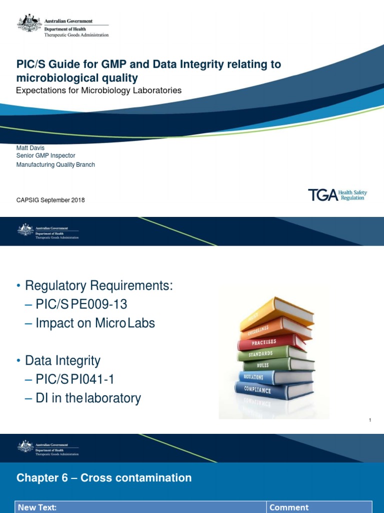 Pics Guide For GMP and Data Integrity Relating To Microbiological ...