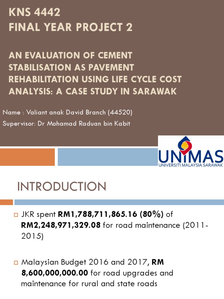 Fyp Presentation | PDF | Net Present Value | Road Surface