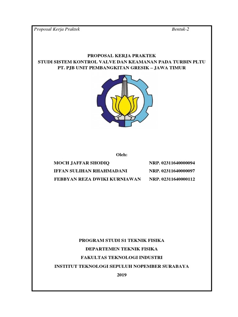 Studi Kontrol Valve Turbin PLTU Gresik | PDF
