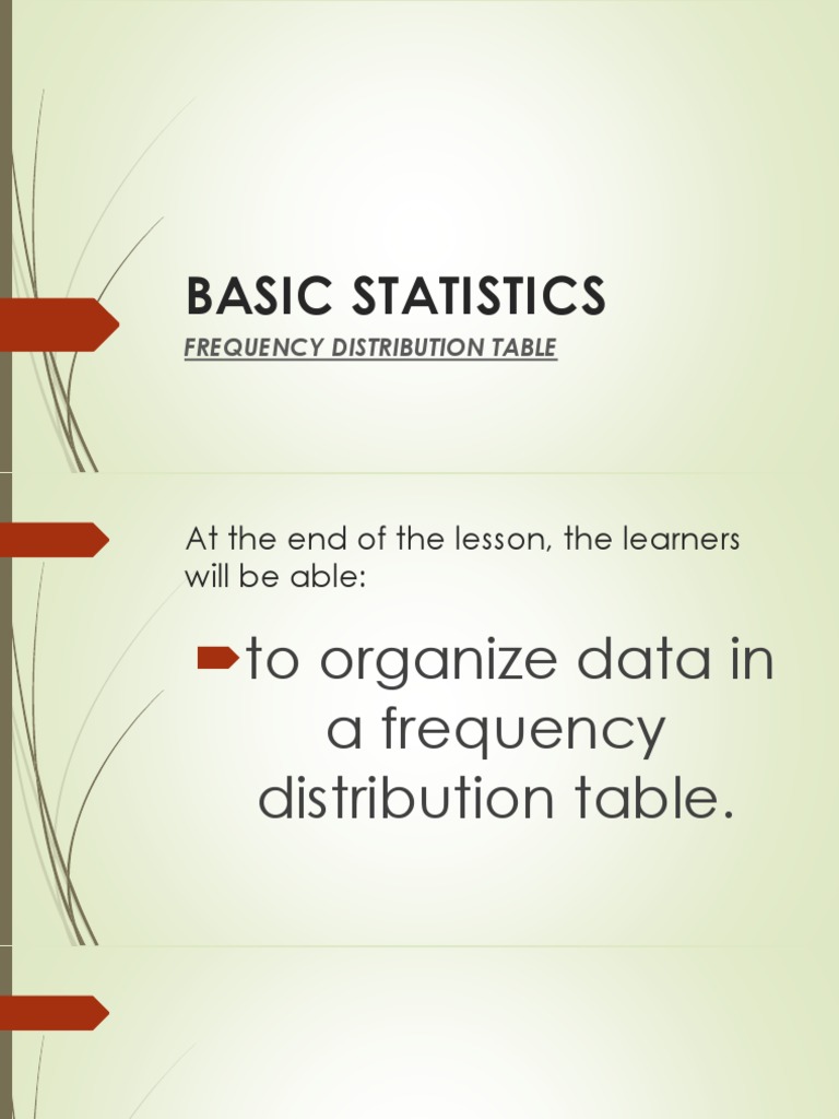 Frequency Distribution Table | PDF | Probability And Statistics ...