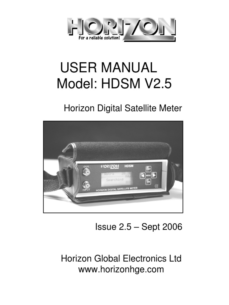 HDSM USER Manual | PDF | Battery Charger | Manufactured Goods