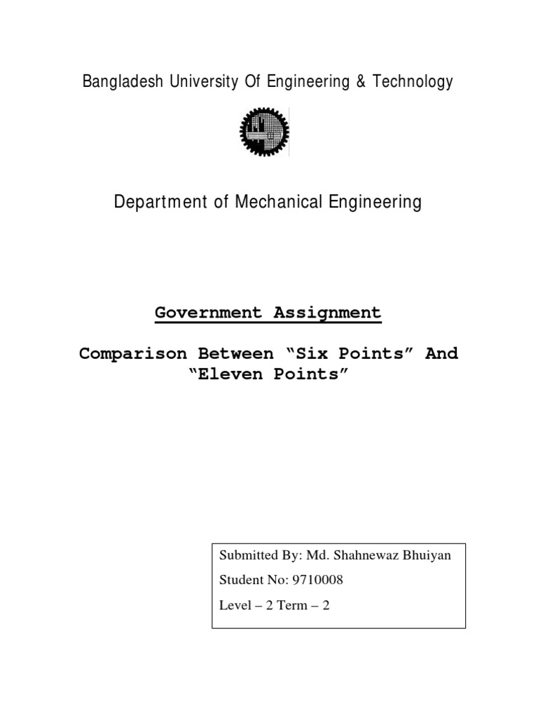 Comparison of Six Point and Eleven Point Movements for East Pakistan ...