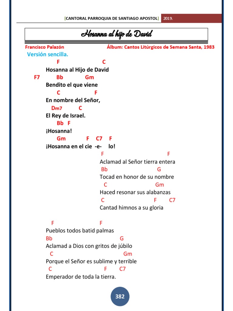 Hosanna Al Hijo de David | PDF Hosanna Al Hijo de David | PDF