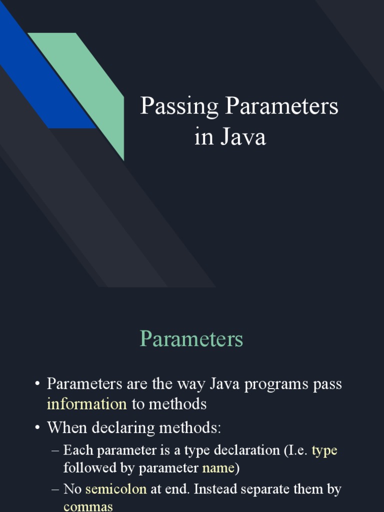 Passing Parameters Pdf Parameter Computer Programming Variable