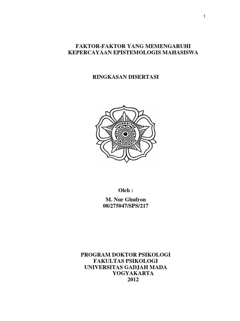 2980 - RD12090004-M. Nur Ghufron | PDF | Emergence | Psychology