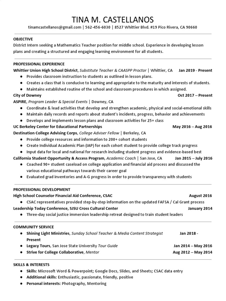 Resume Editable Condensed 1 | PDF | Lesson Plan | School Counselor