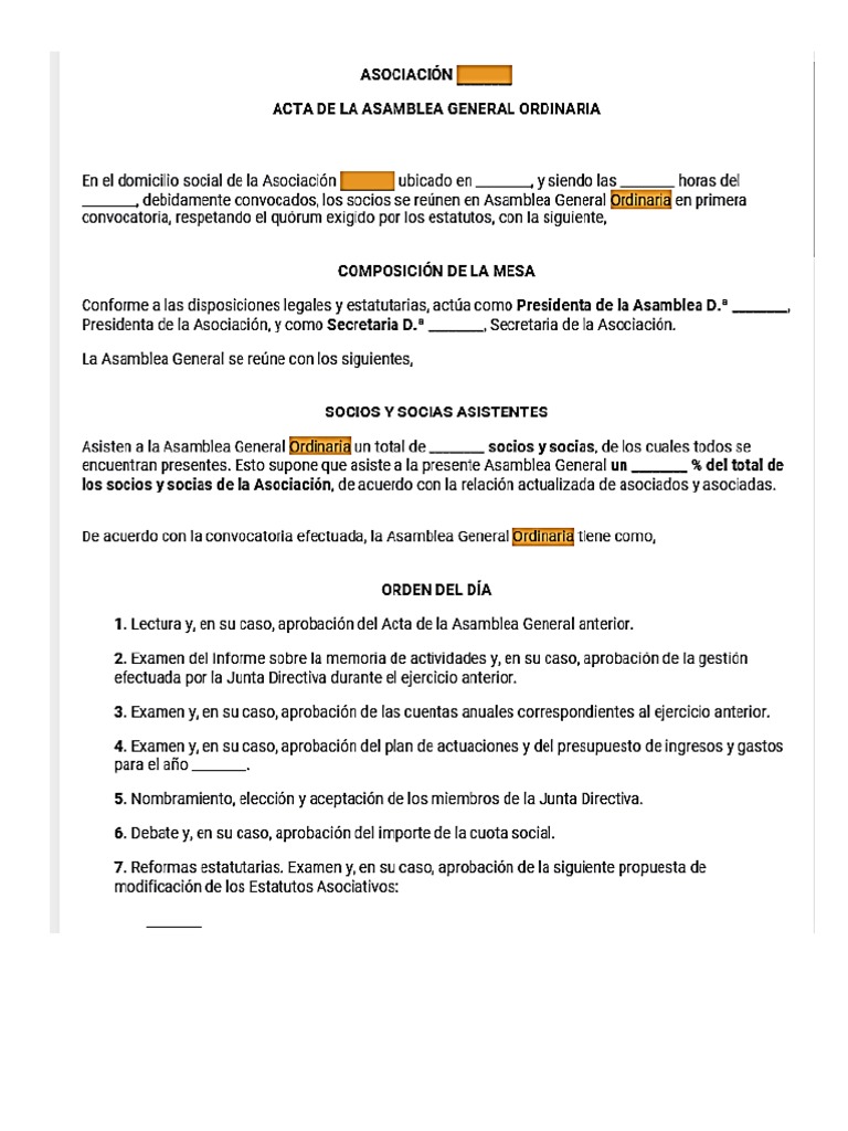 Modelo de Acta | PDF