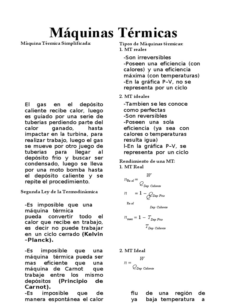 Eficiencia de Máquinas Térmicas | PDF | Temperatura | Termodinámica