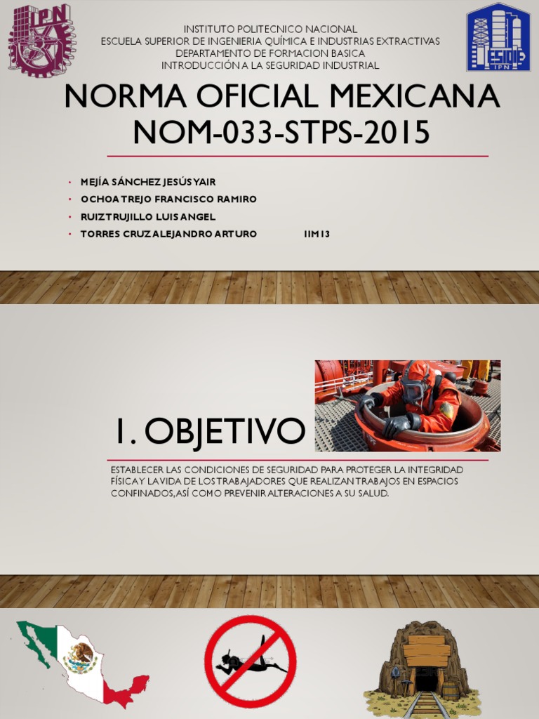 Norma Oficial Mexicana Nom 033 Stps 2015 | PDF | Oxígeno | Atmósfera de ...