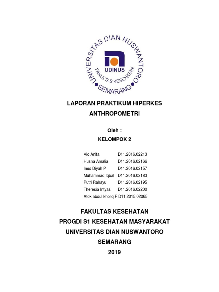 LAPORAN - PRAKTIKUM - ANTHROPOMETRI Fix | PDF