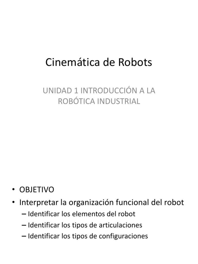 Introducción Cinemática de Robots | PDF | Solenoide | Robot