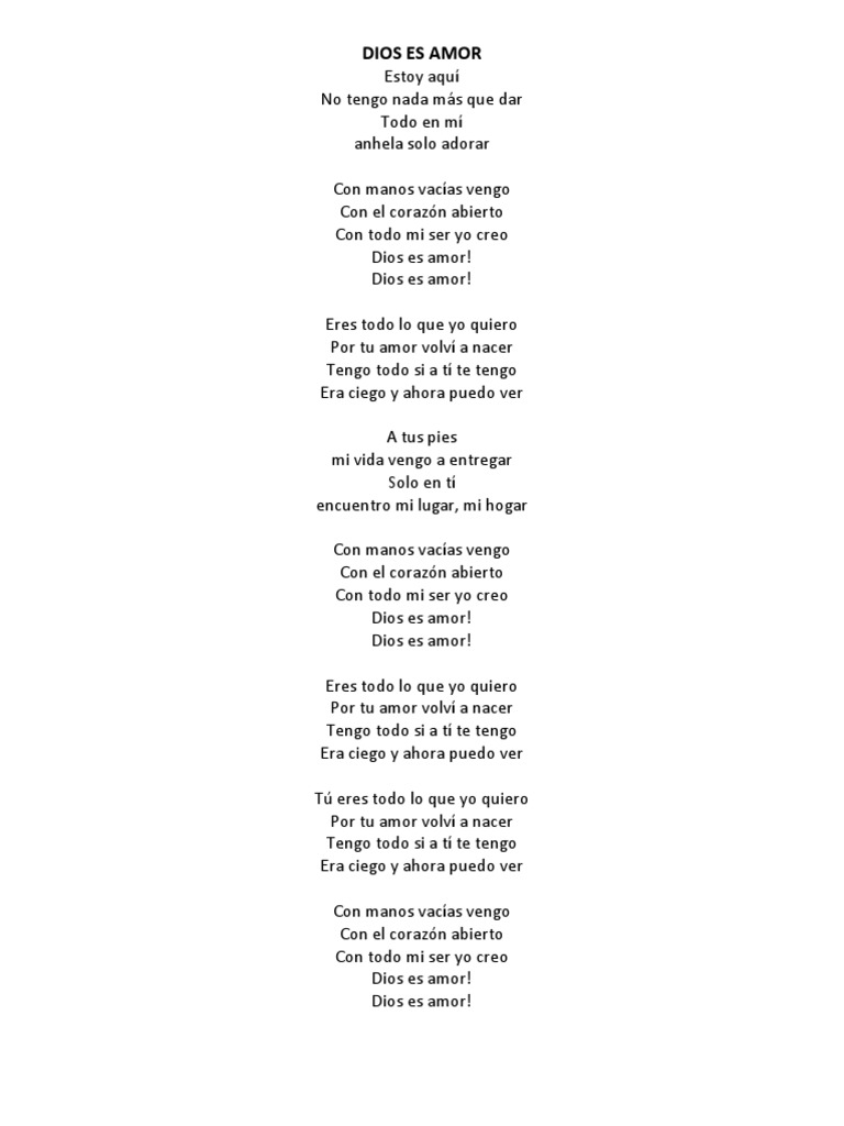 Dios Es Amor Pdf Ocio