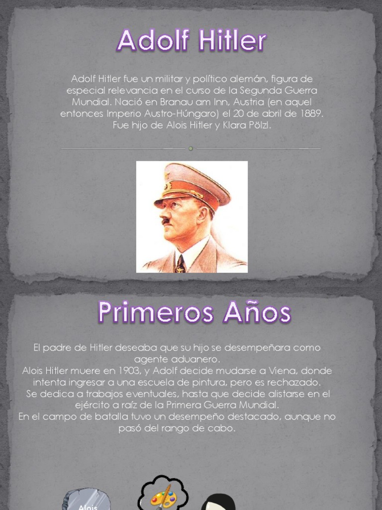 Biografía de Adolf Hitler: Datos Clave | PDF | Adolf Hitler | Alemania nazi
