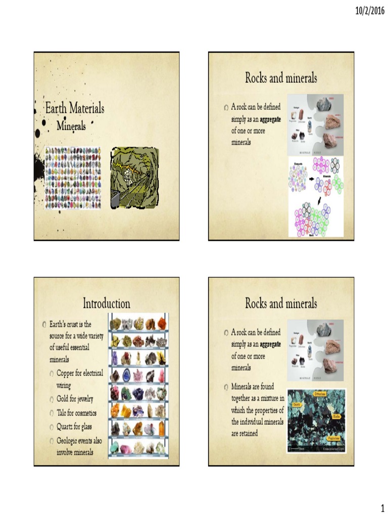 Earth Materials: Rocks and Minerals | PDF | Minerals | Rock (Geology)