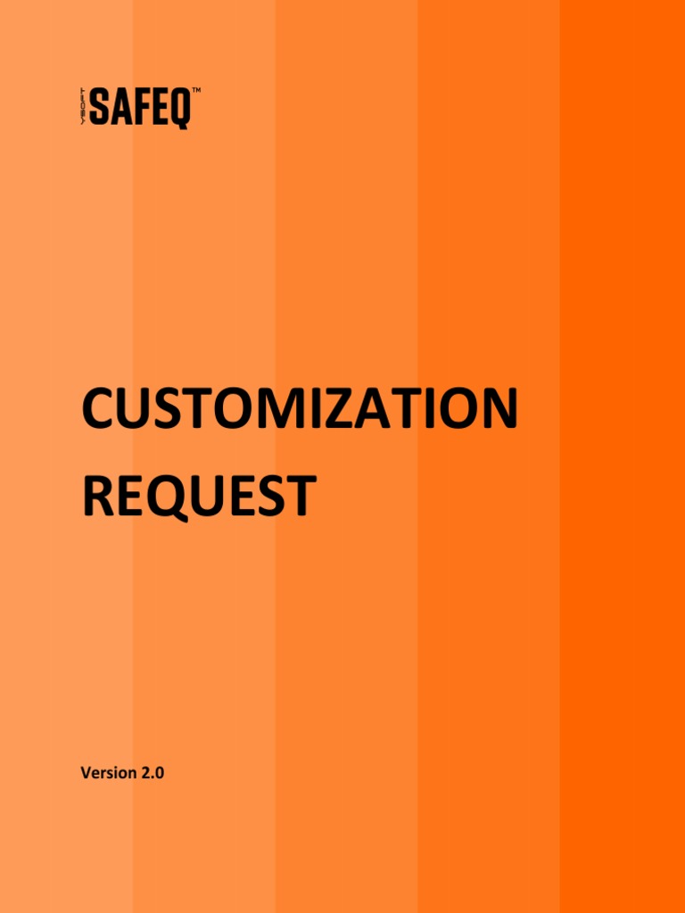 YSoft SafeQ Customization Request v2 EN 2 | PDF