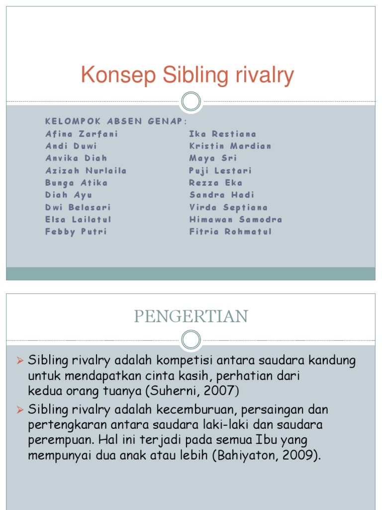 Konsep Sibling Rivalry | PDF