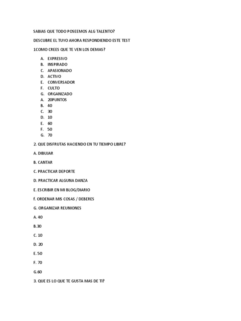 Test Musical | PDF | Bailes | Ocio