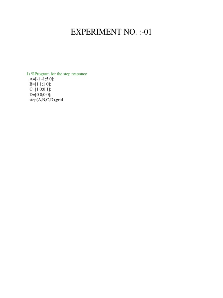 Control System Experiments | PDF