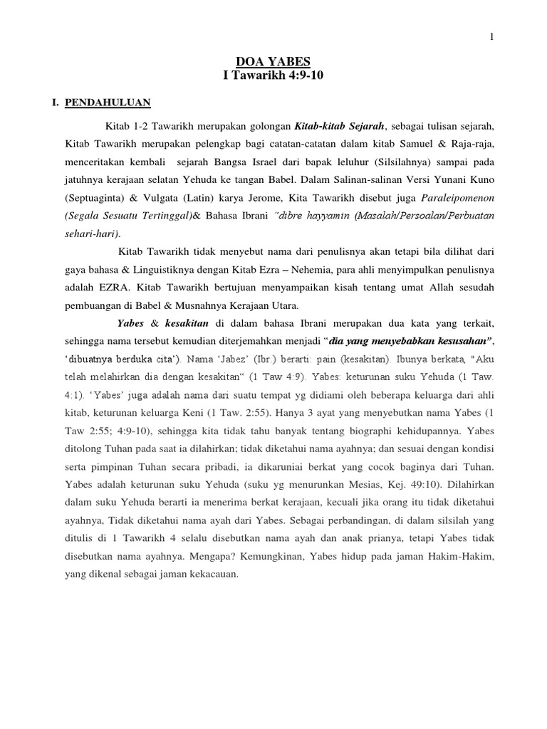 Doa Yabes | PDF