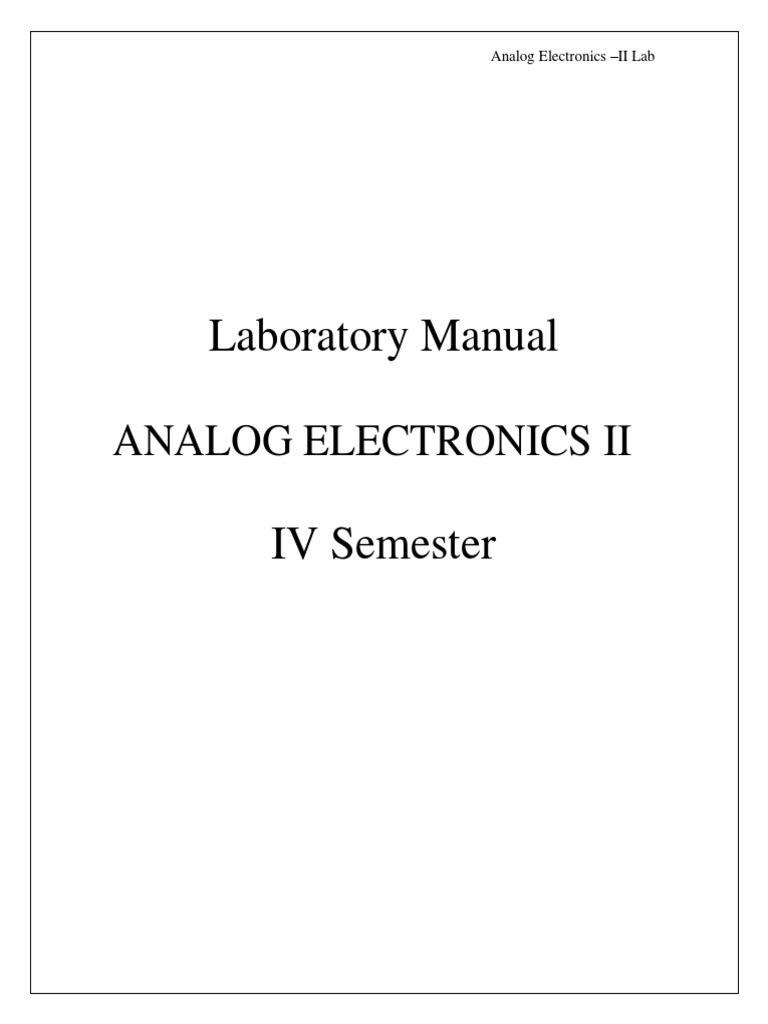 Analog - Manuals PDF | PDF | Operational Amplifier | Amplifier