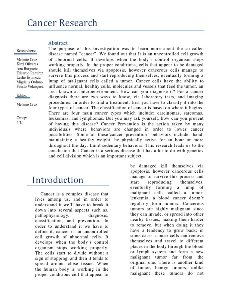 Cancer Research | PDF | Leukemia | Lymphoma
