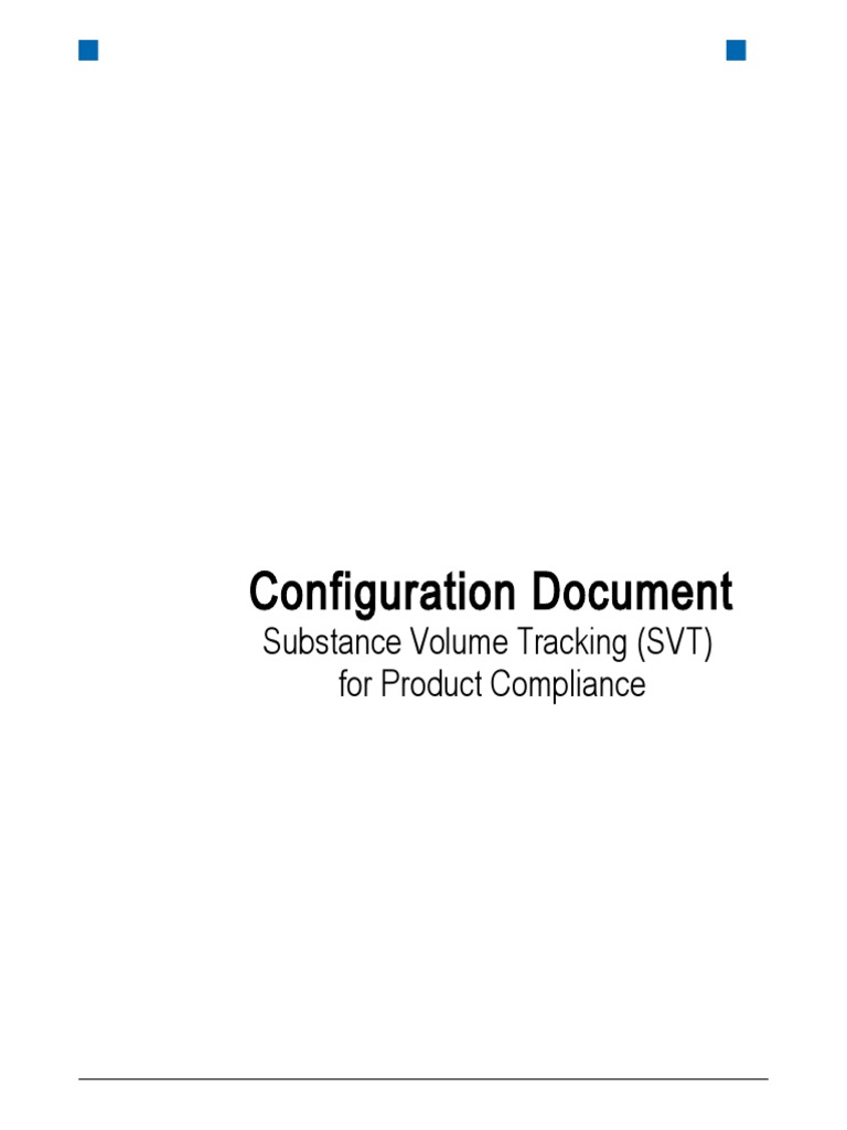 SVT Configuration Document | PDF | Specification (Technical Standard) | Databases