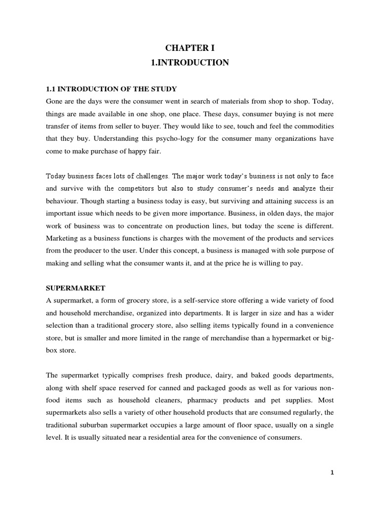 Arjun Final Alignment | PDF | Supermarket | Consumer Behaviour