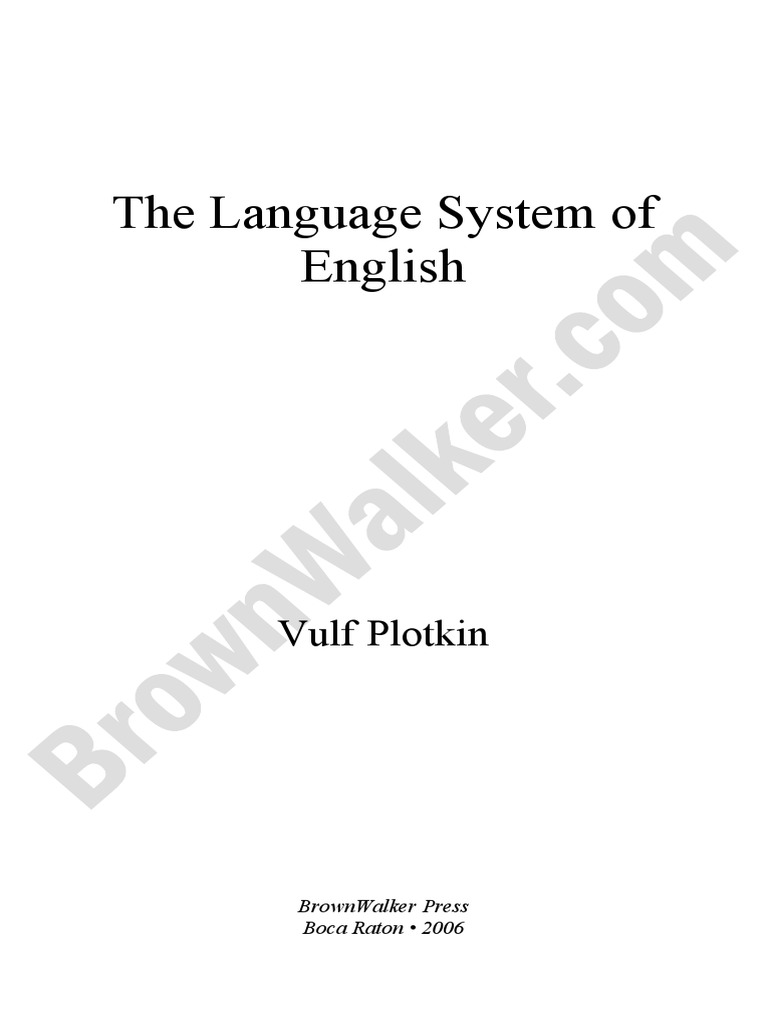 The Language System of English | Download Free PDF | Morphology ...