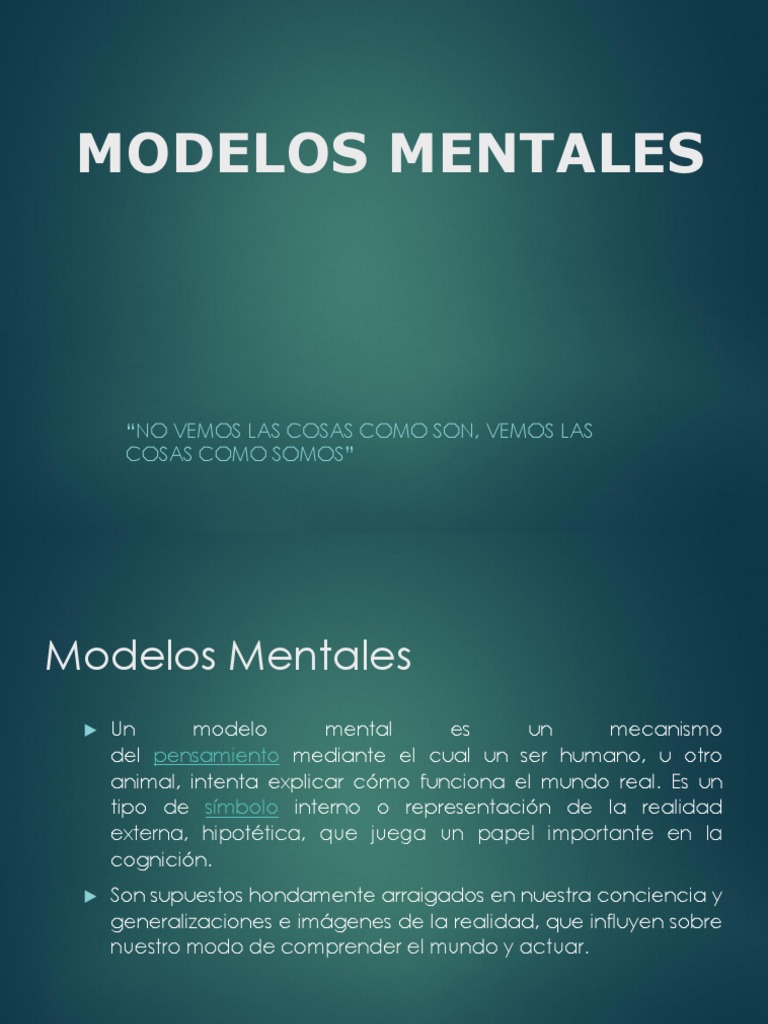 Modelos Mentales | PDF | Paradigma | Mente