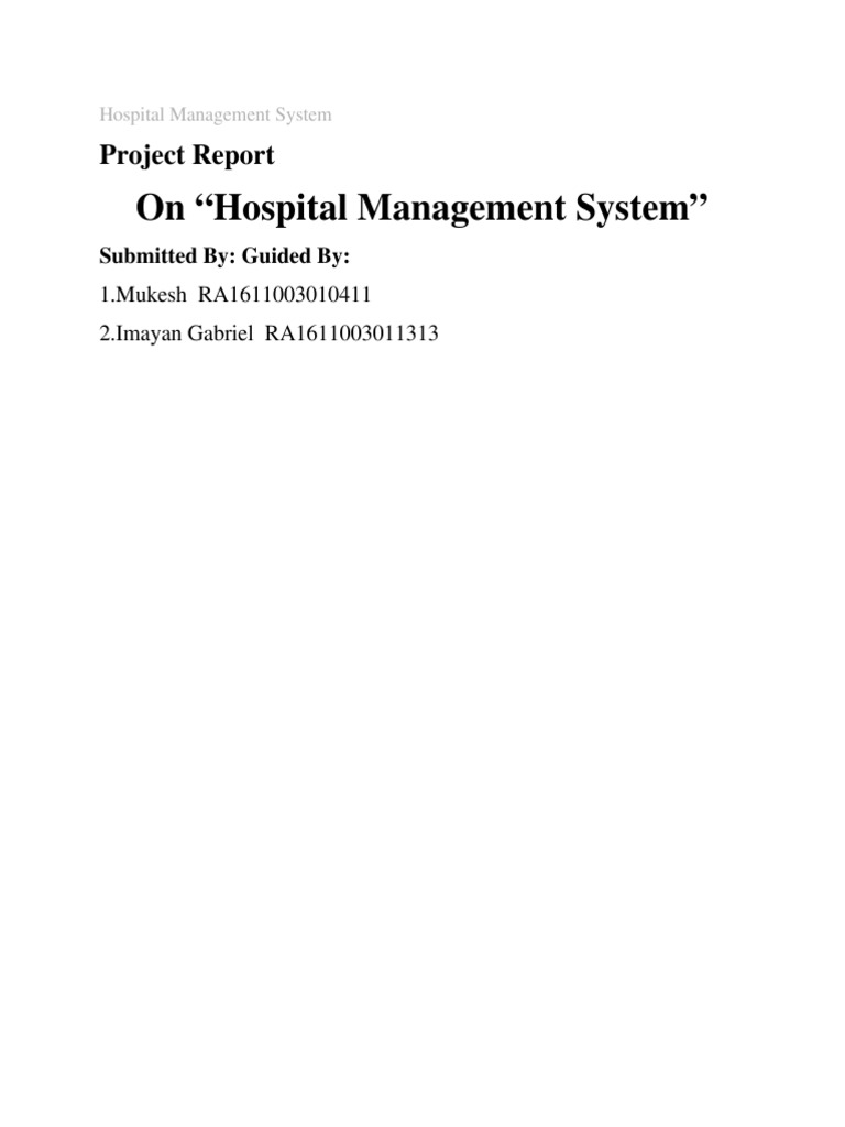 09.project-Hospital Management System PDF | PDF | Microsoft Access ...